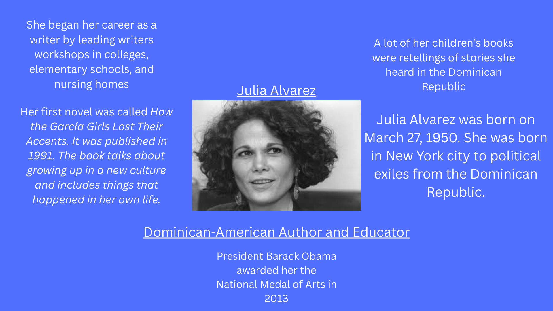 Julia Alvarez – Living Water Digital Museum